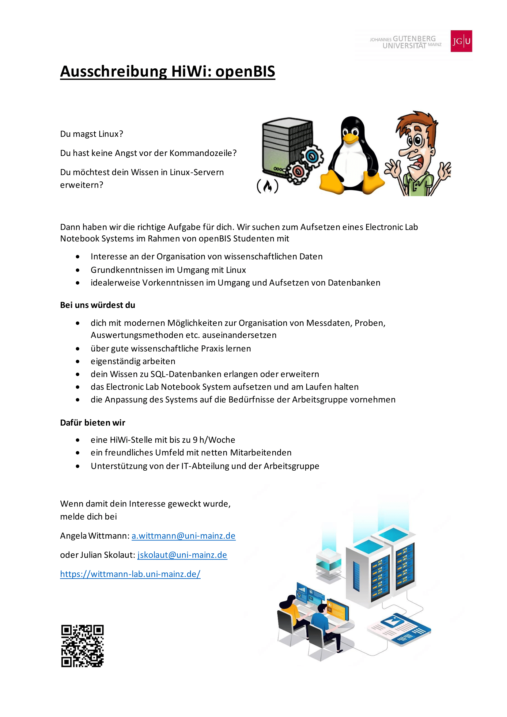 Job Opportunities | Wittmann-Lab